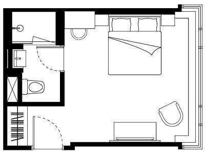 Hotel Room Floor Plan
